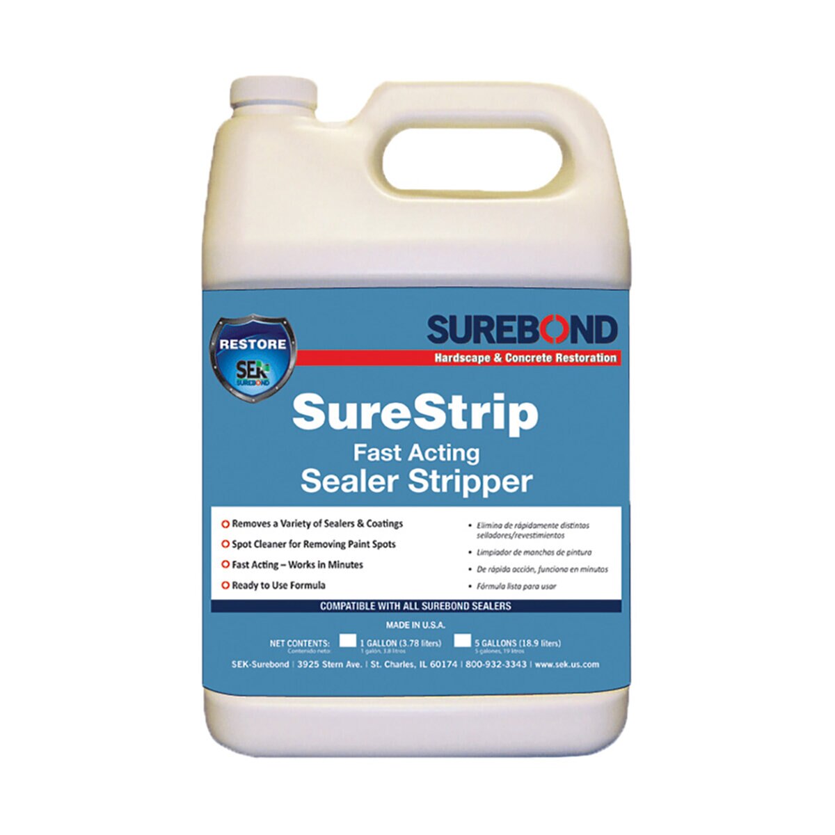 Surebond SureStrip Sealer Stripper Fast Acting 1 gal | SiteOne CA