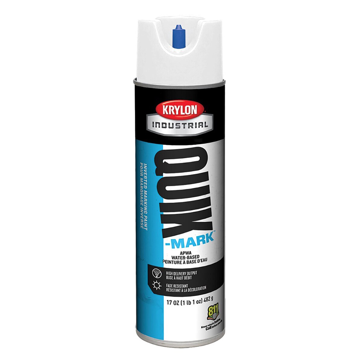 Krylon Industrial Quik-Mark WaterBased APWA Brilliant White 20 oz. (482 ...