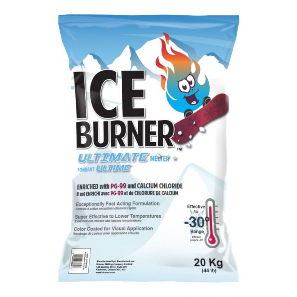 Ice Burner Treated Ice Melter 20 kg. Purple Bag | SiteOne CA