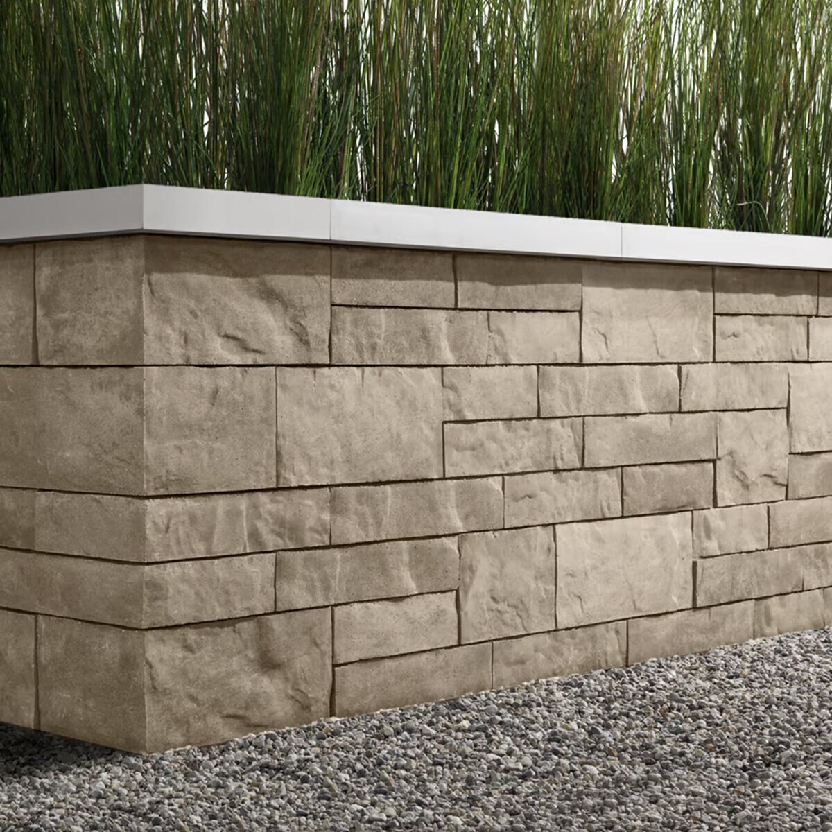 Techo-Bloc Brandon Wall Slate Caffe Crema 90 mm (20.44 sq. ft./pallet ...