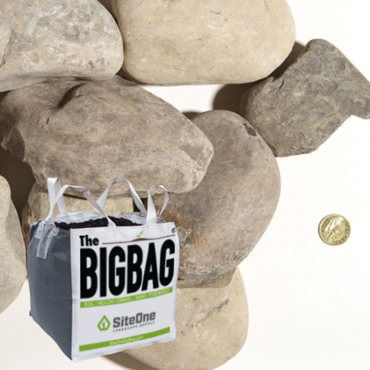 River Rock 4 in. - 8 in. BigBag | SiteOne CA