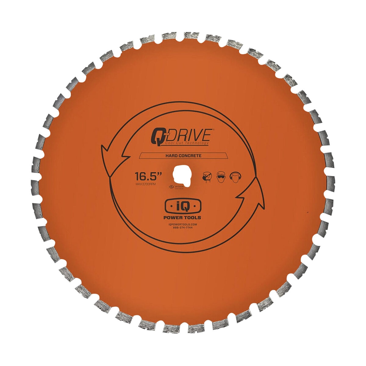 iQ Q-Drive 16.5 in. Arrayed Segmented Hard Concrete Silent Core Blade ...
