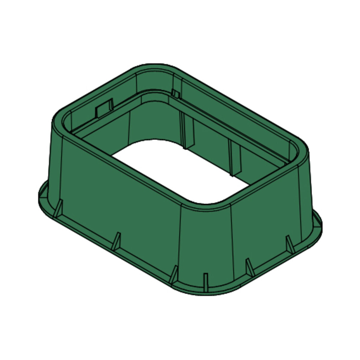 Oldcastle Carson Spec 6 in. H x 19 in. L x14 in. W Ext Box Green ...