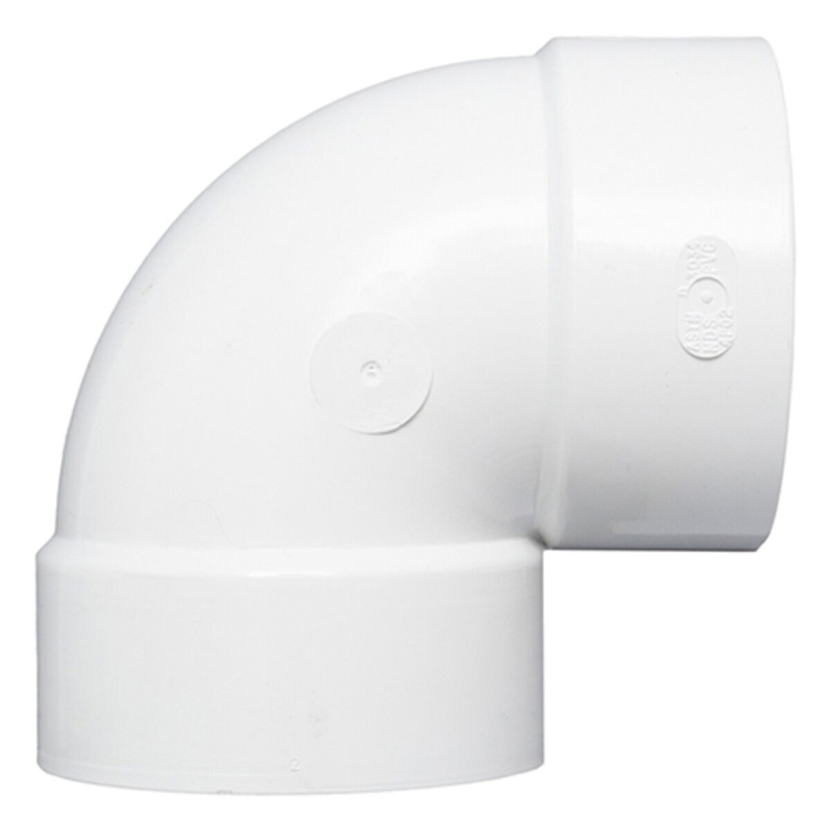 NDS PVC S&D 90 Deg. Elbow HUB x HUB White 4 in | SiteOne CA