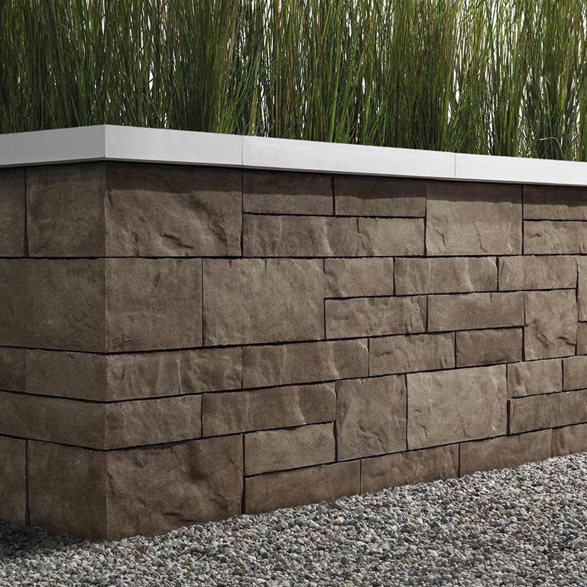 Techo-Bloc Brandon Double-Sided Wall Chestnut Brown 90 mm (20.44 sq. ft ...