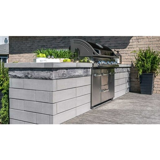 Unilock U-Cara Wall Large Corner Pillar Backer Block 5-7/8 in. x 6-7/8 ...